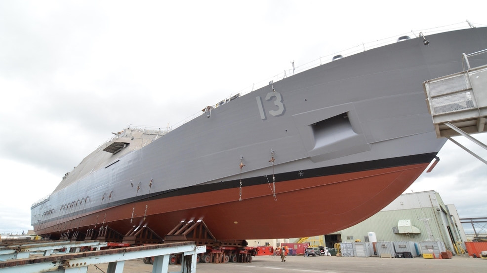 VIDEO, PHOTOS: Future USS Wichita prepared for launch | WLUK